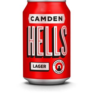 Camden Hells lager (4x33cl Retail Pack), Can, 330 ml x 24